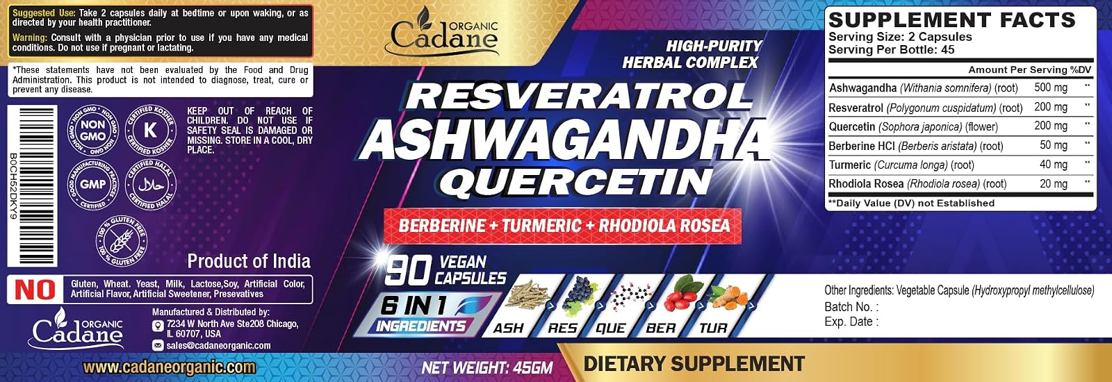 Premium ashwagandha capsules for stress relief