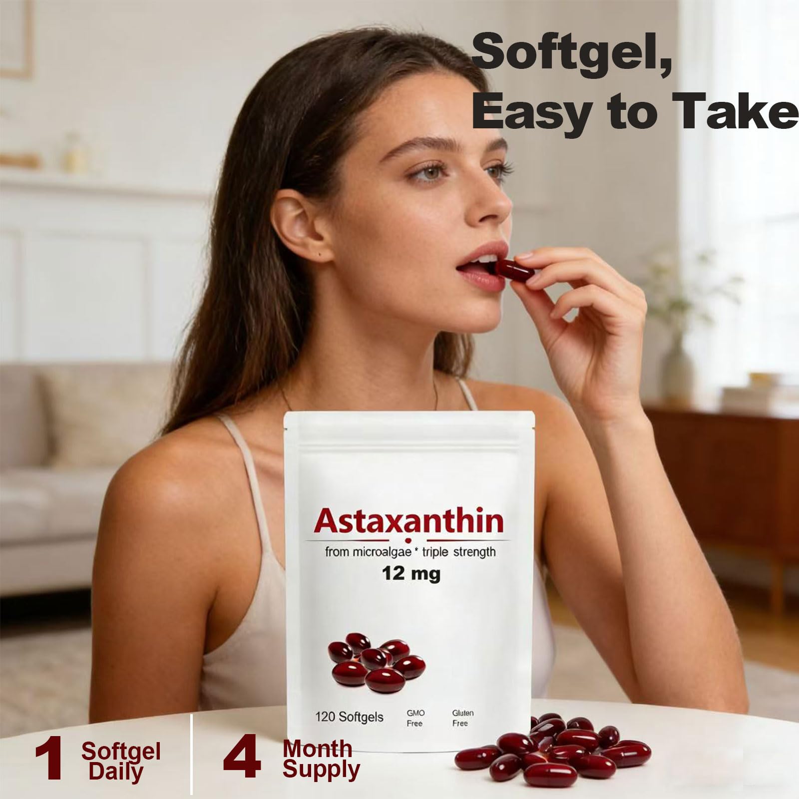 Premium Astaxanthin softgels for vitality