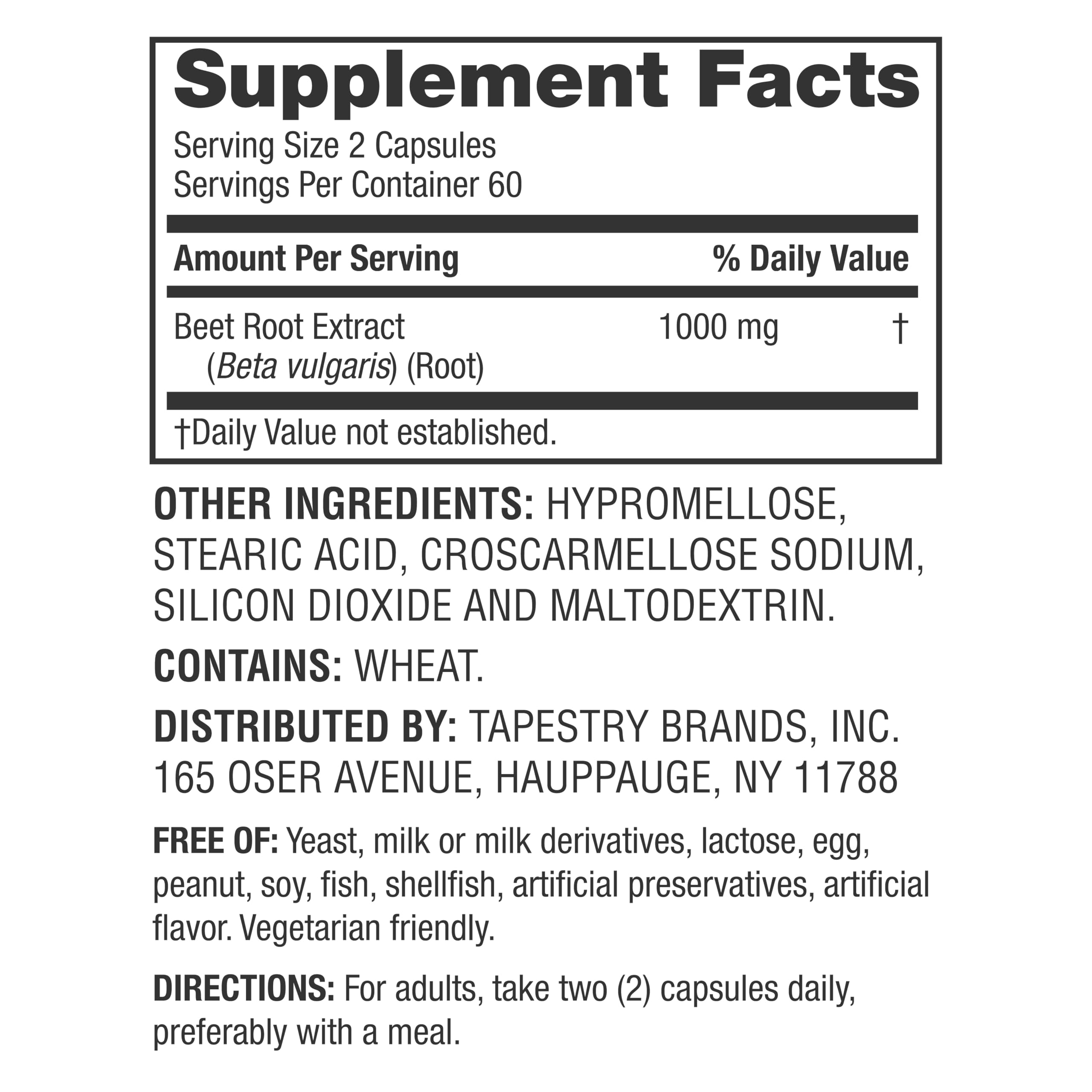 Premium beet supplement for vitality