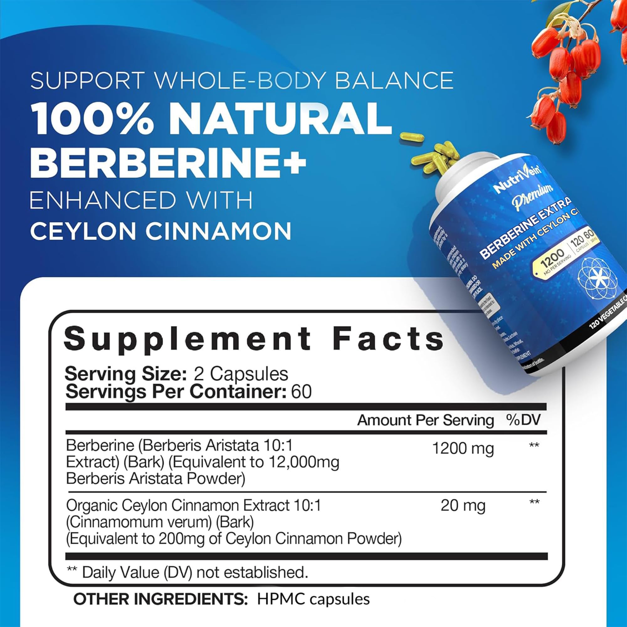 Premium berberine with immune support