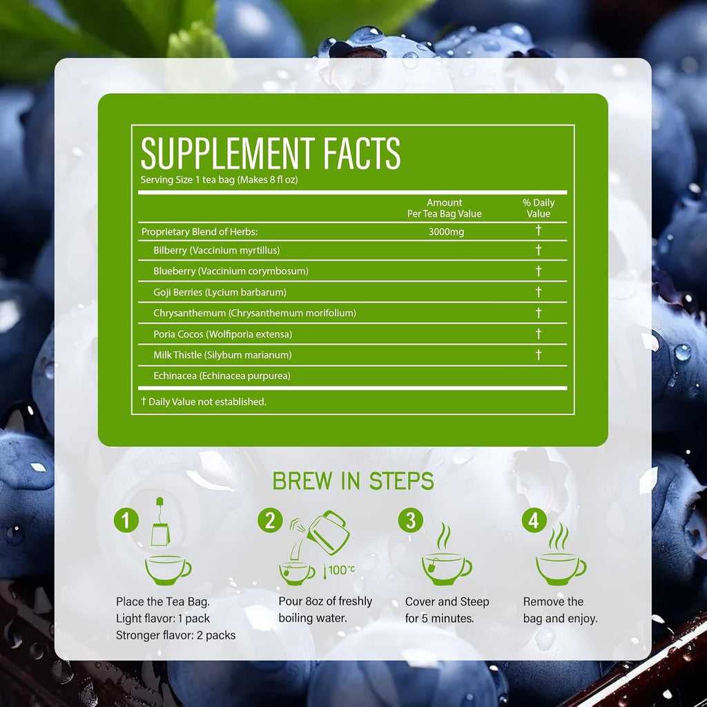 premium bilberry herbal tea