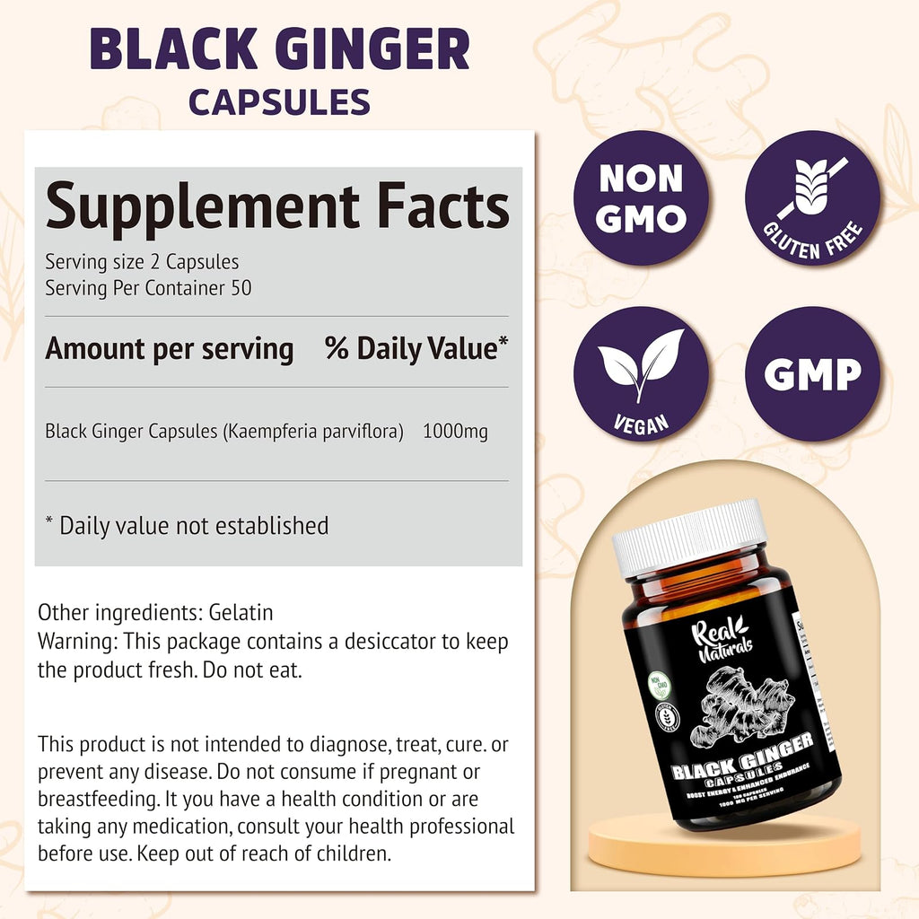 premium black ginger for wellness