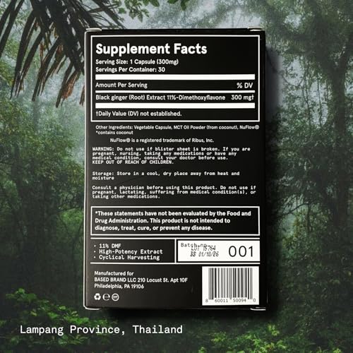 premium black ginger supplement capsules