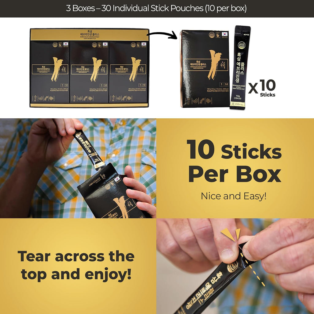 Premium black ginseng for immune support
