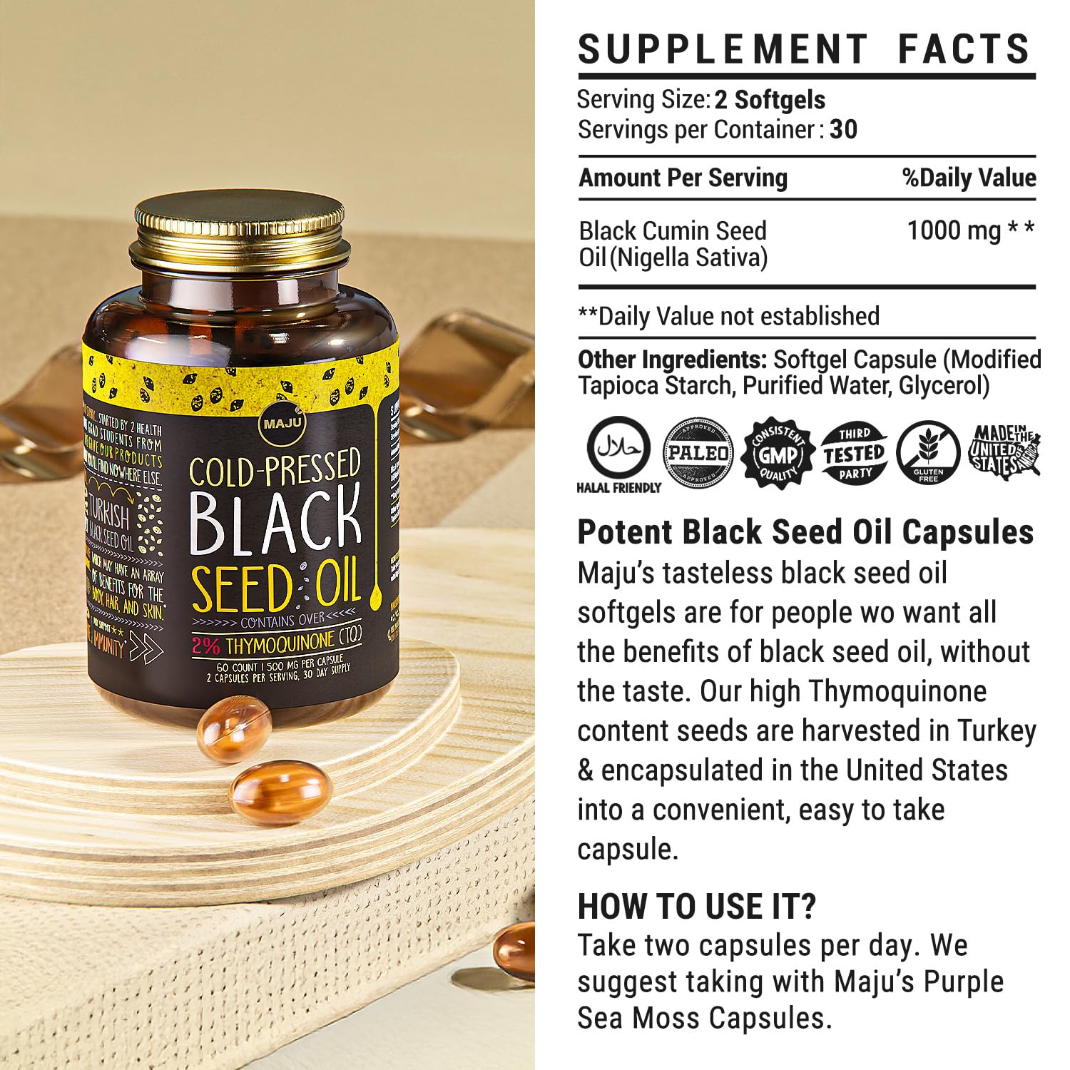 premium black seed oil 500 mg