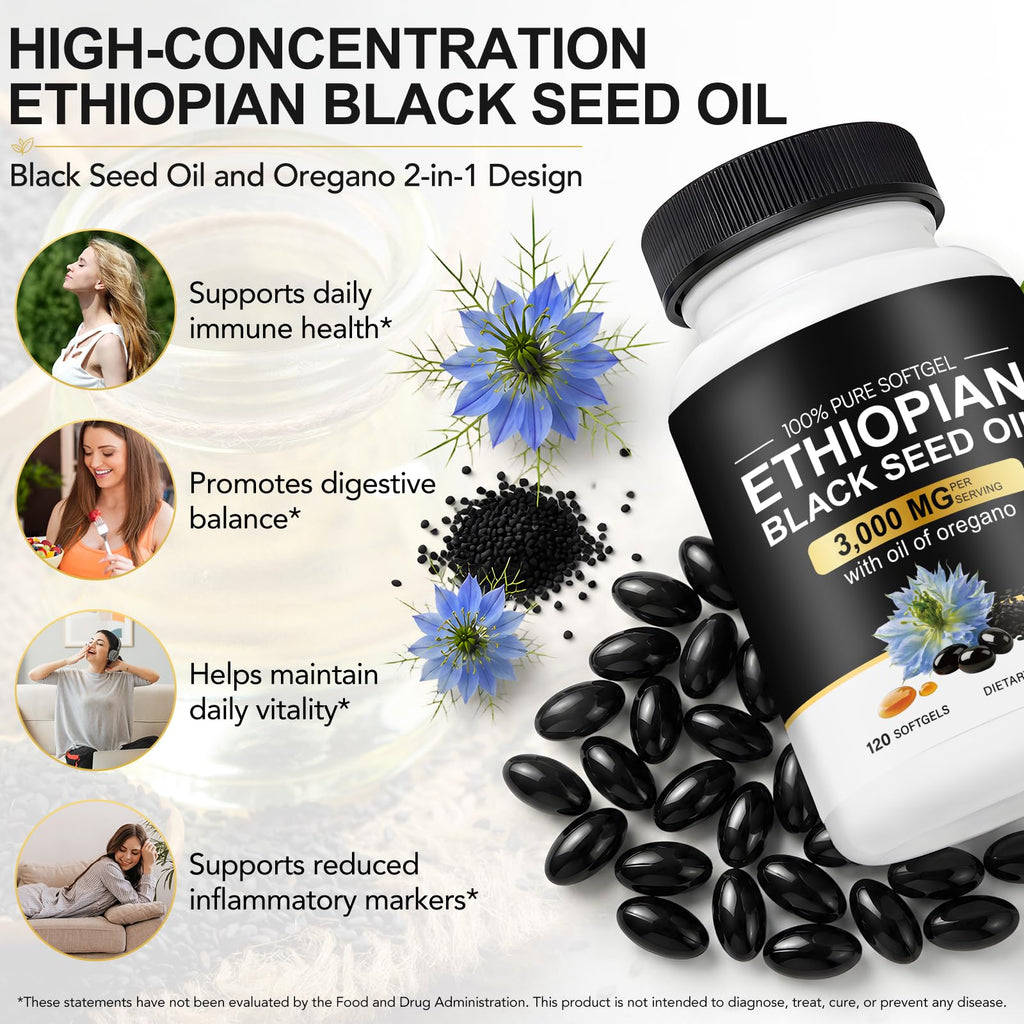 premium black seed oil capsules