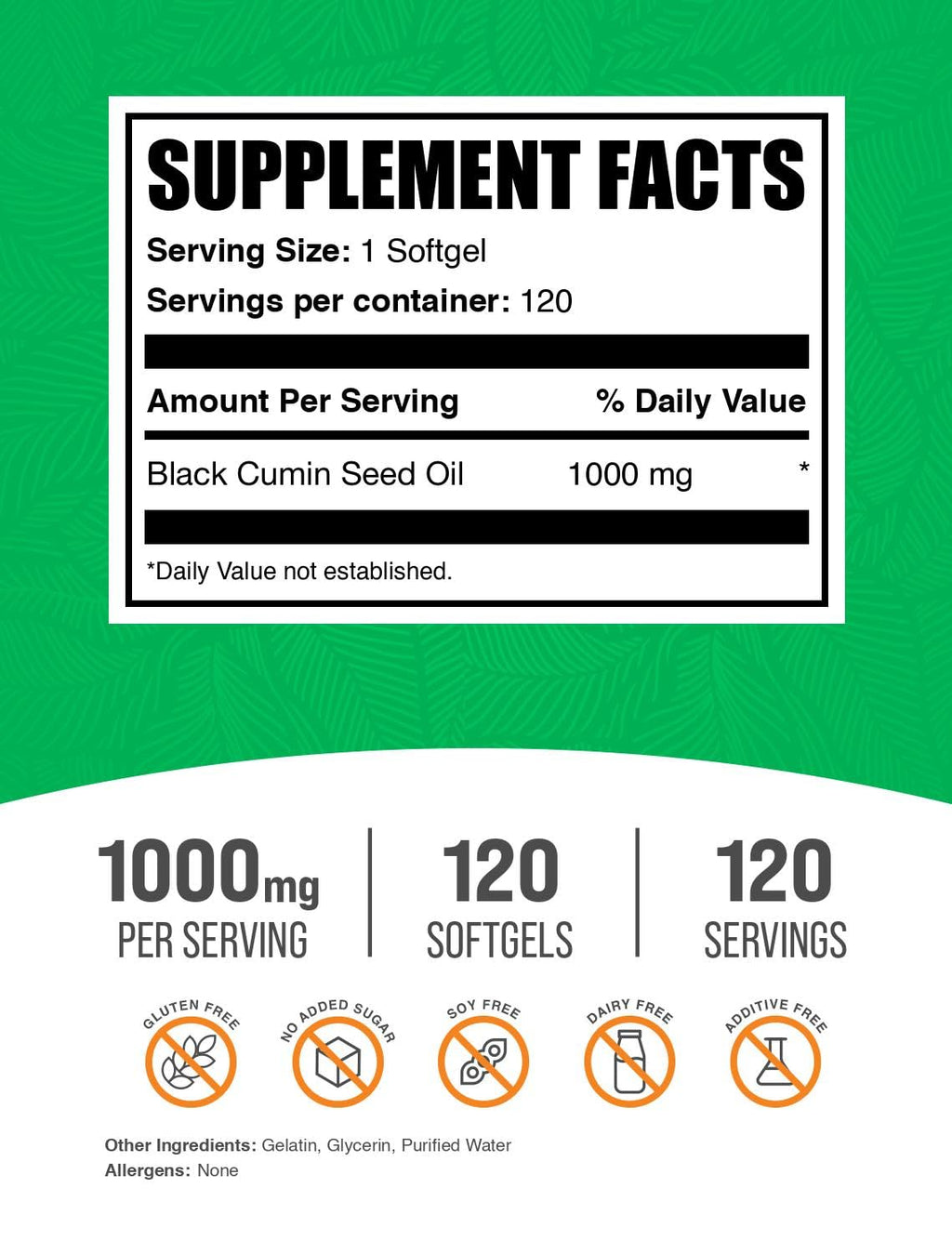 premium black seed oil capsules