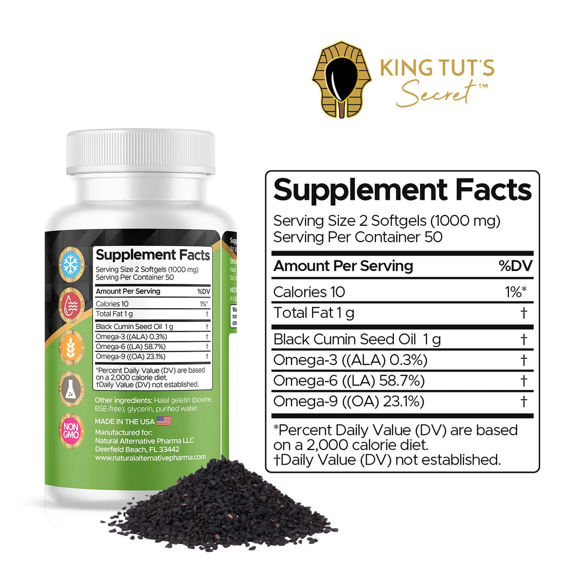 premium black seed oil capsules