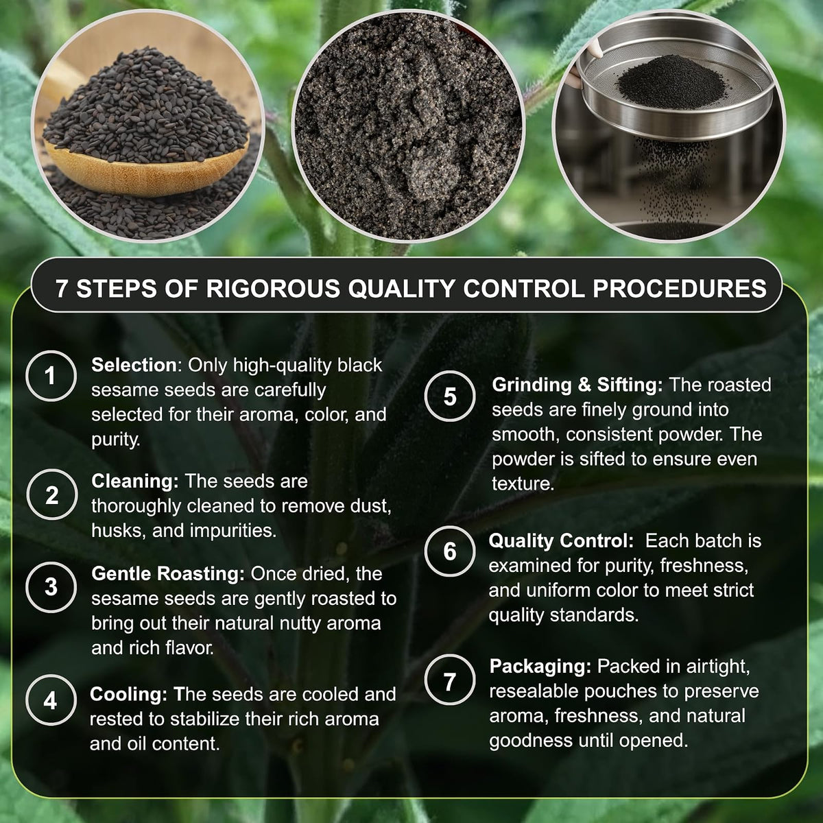 premium black sesame powder for energy