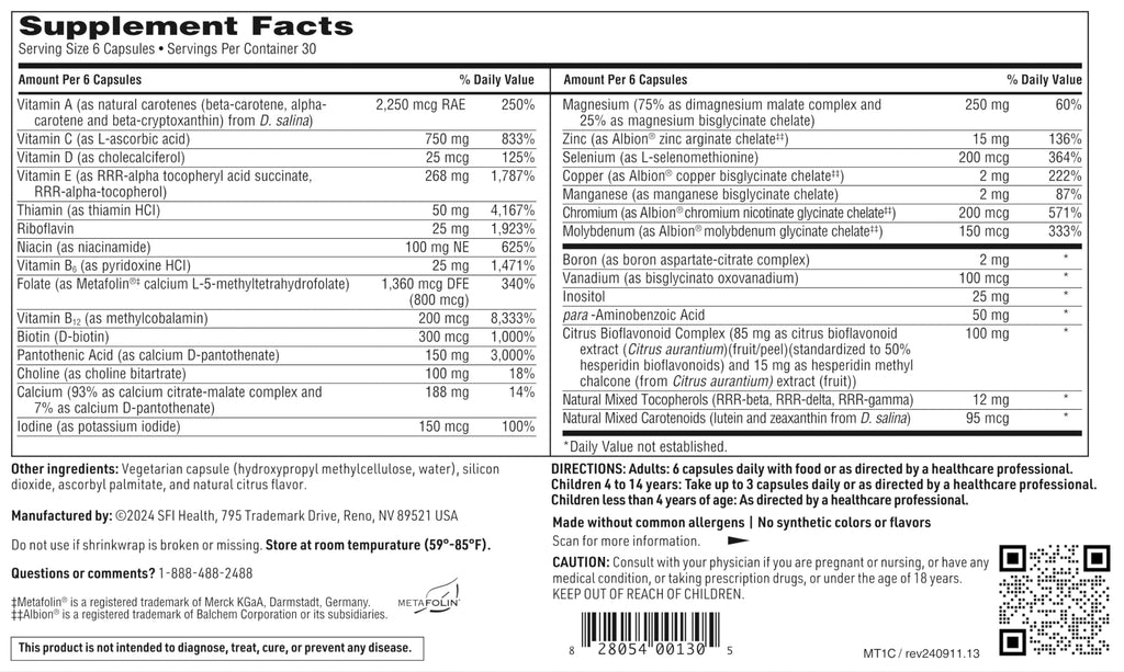 premium blended vitamin and mineral formula