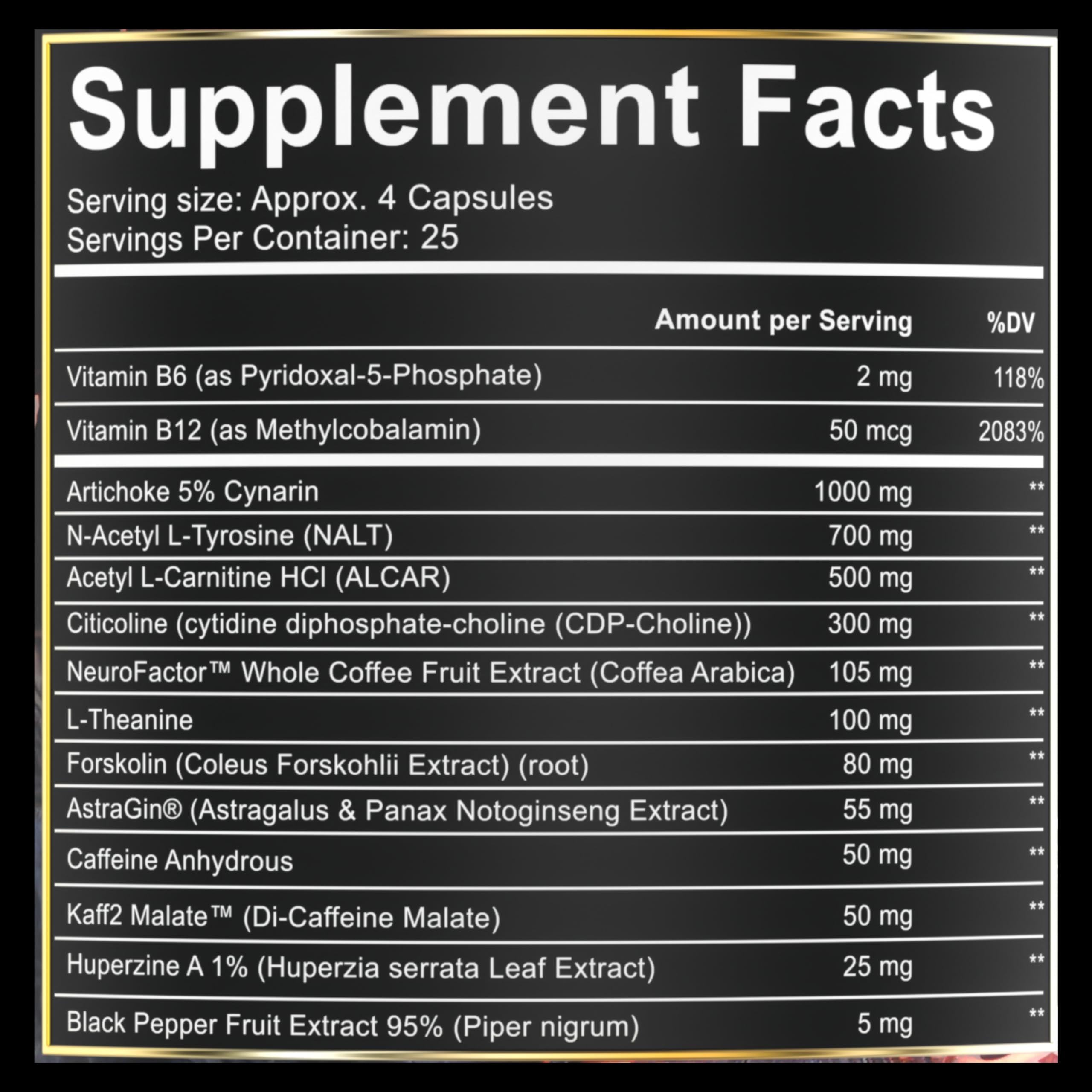 premium blended vitamin capsules for energy