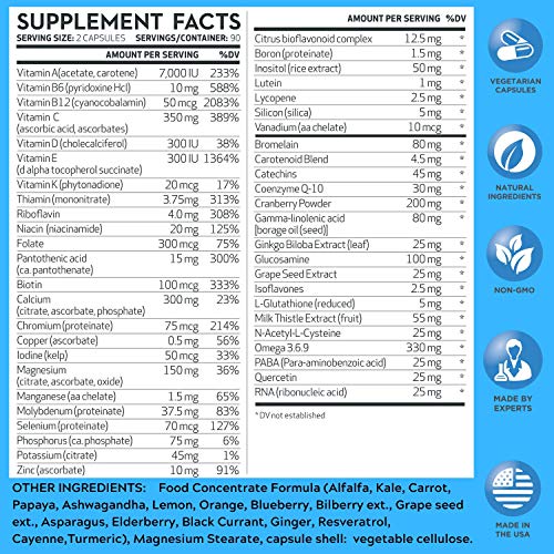 premium blended vitamin & mineral supplements for immunity