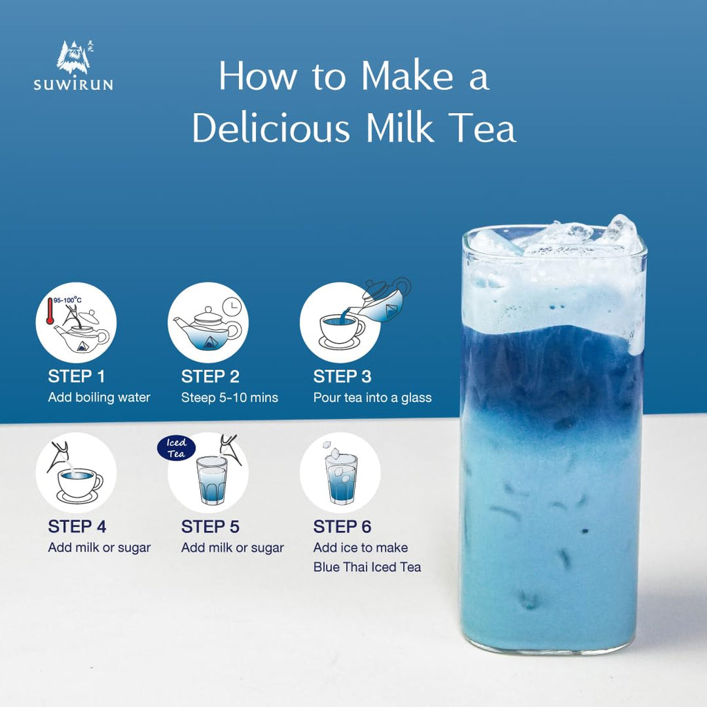 premium blue Thai tea for brewing