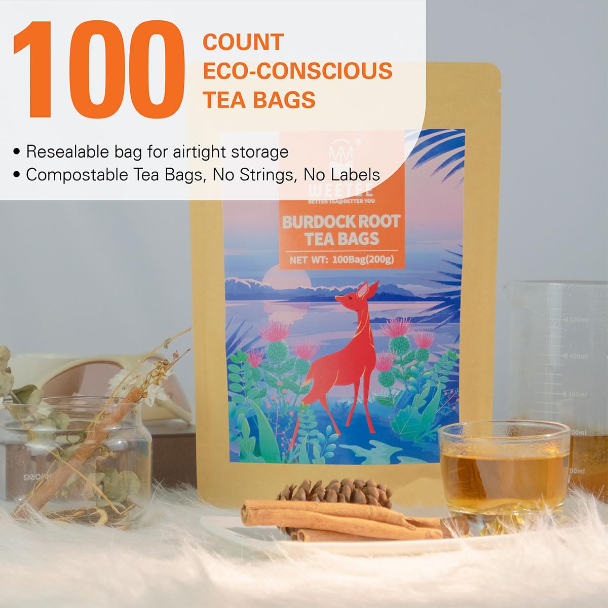 premium burdock root tea bags
