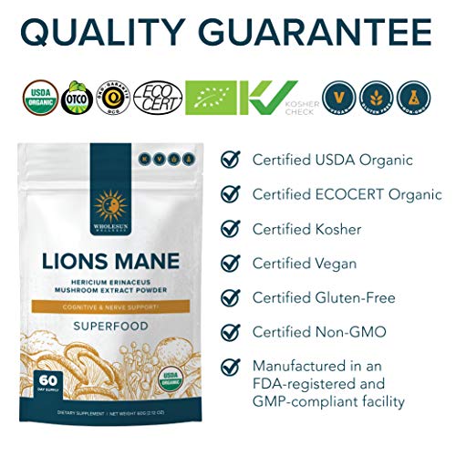 premium certified organic mushroom powder