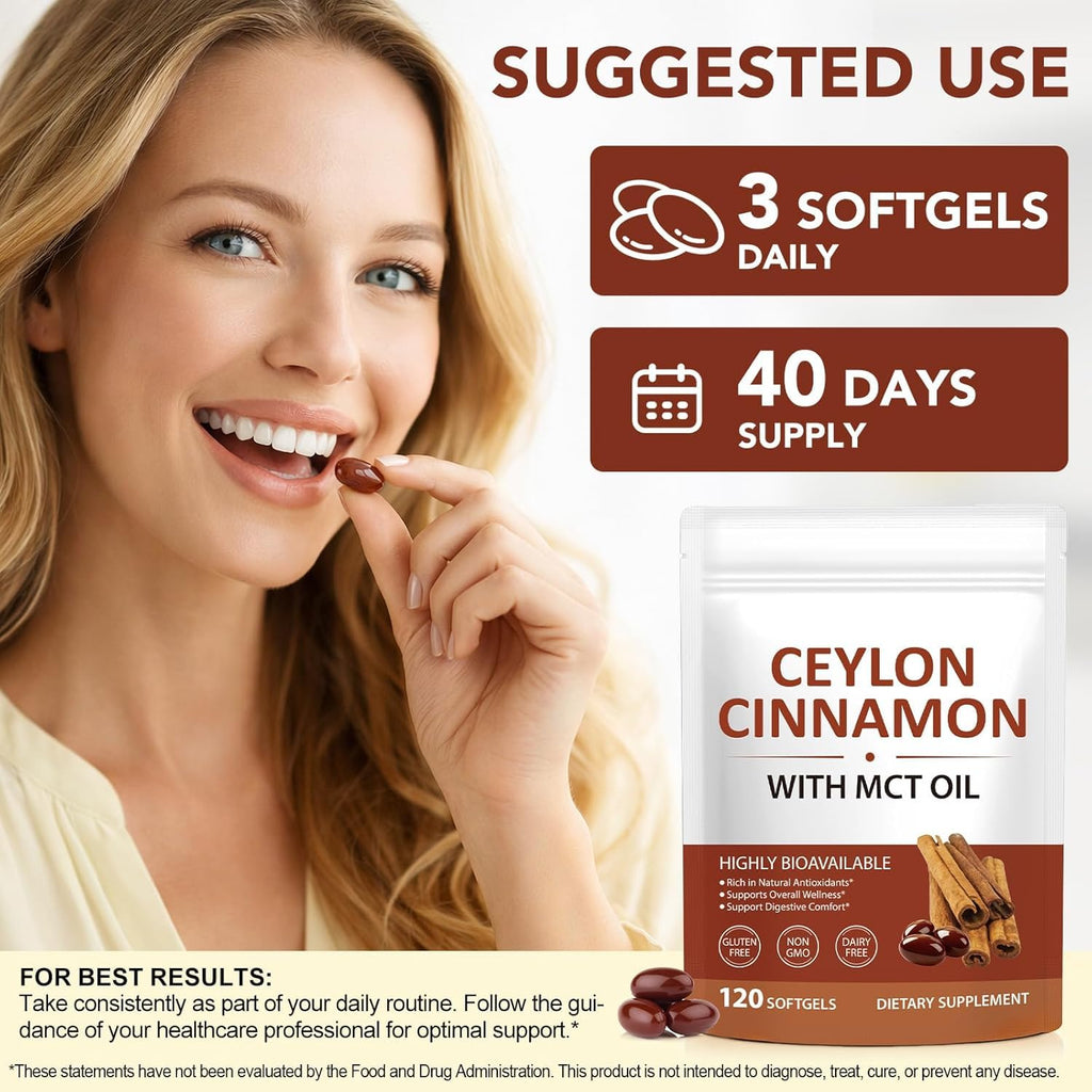 Premium Ceylon cinnamon extract softgels