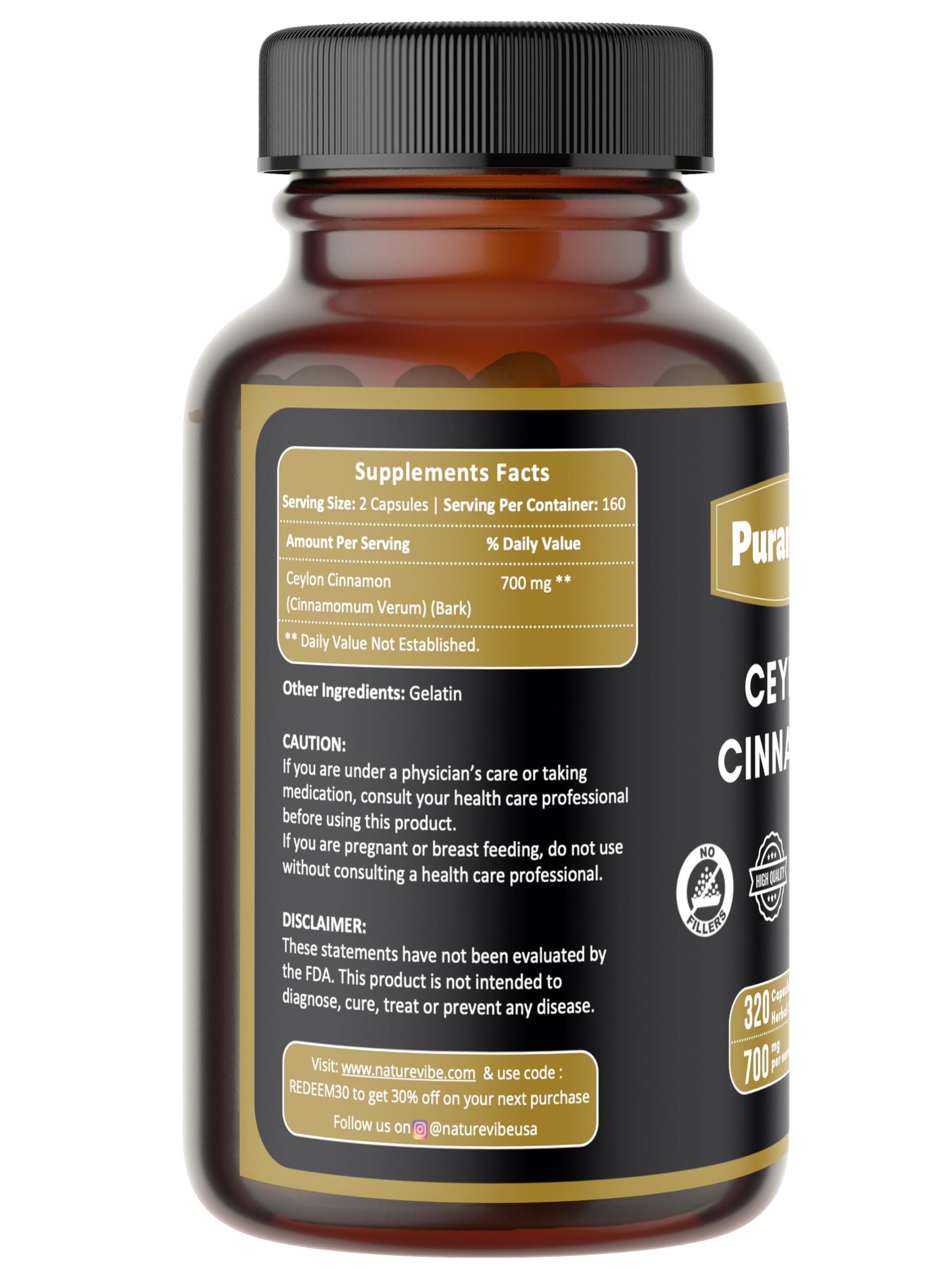 Premium Ceylon cinnamon herbal supplement