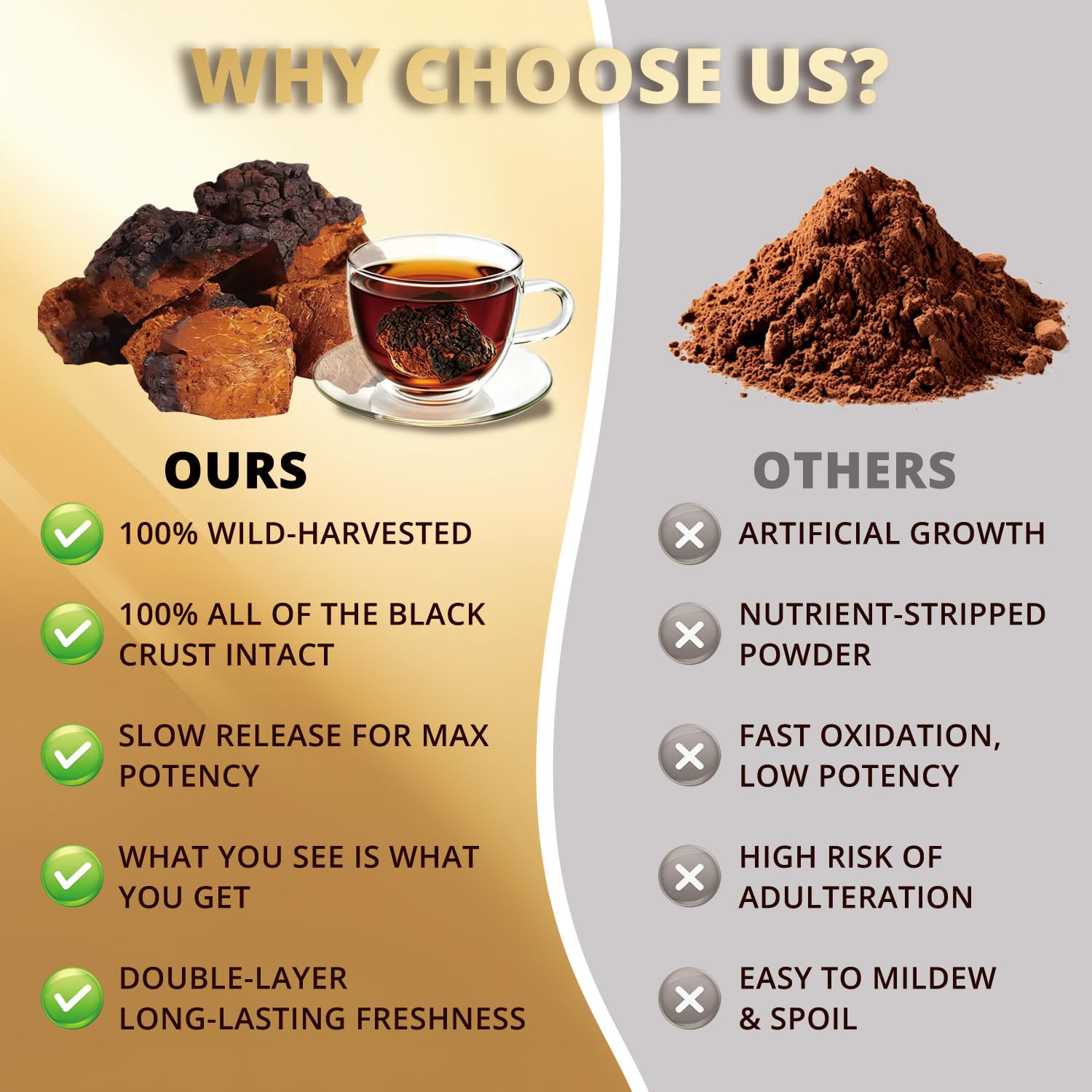 premium chaga for herbal infusions