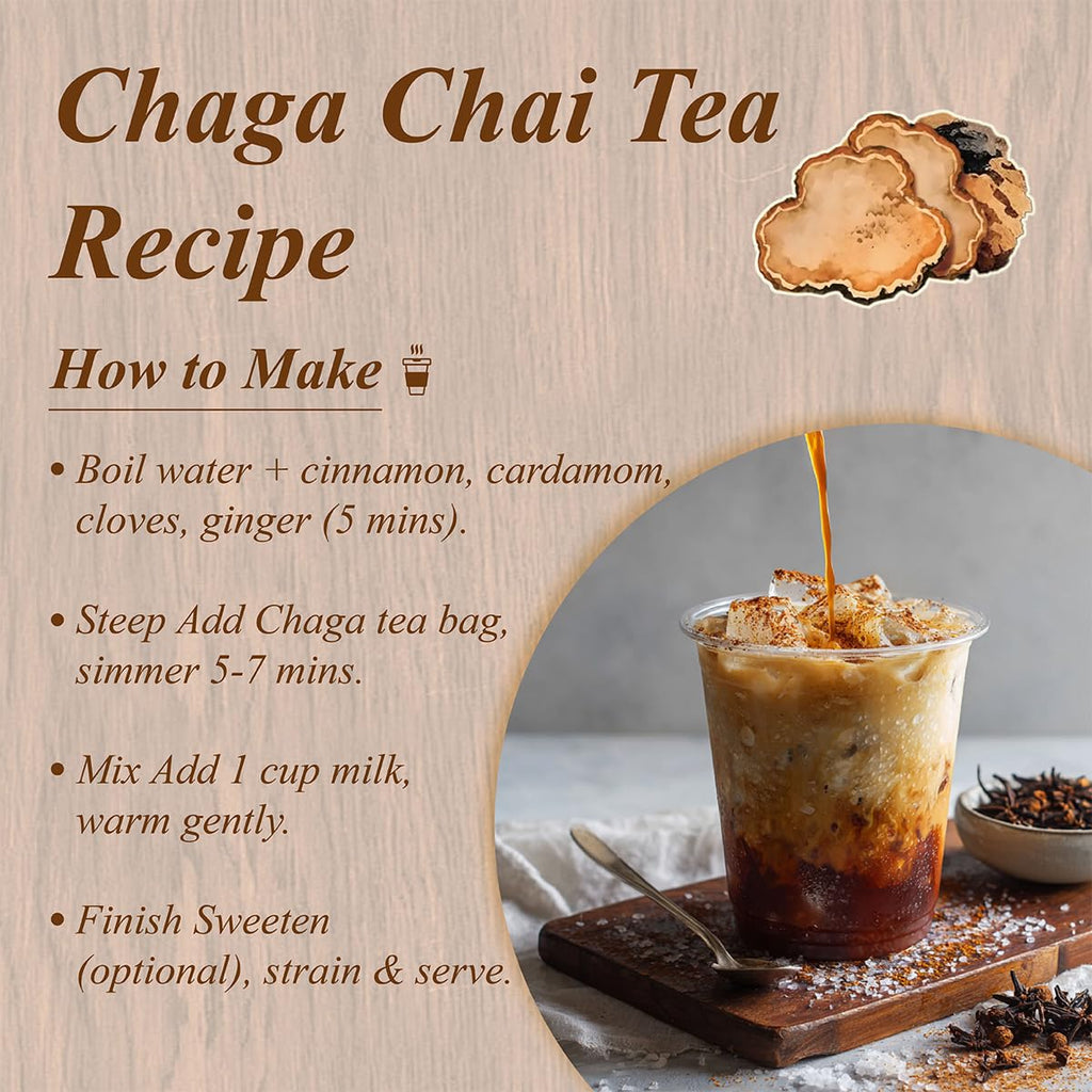 premium chaga tea bags for brewing