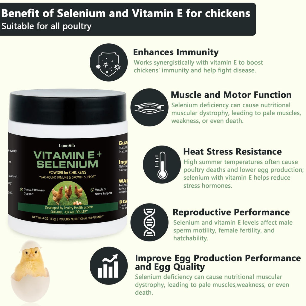 Premium chicken vitamin E supplement