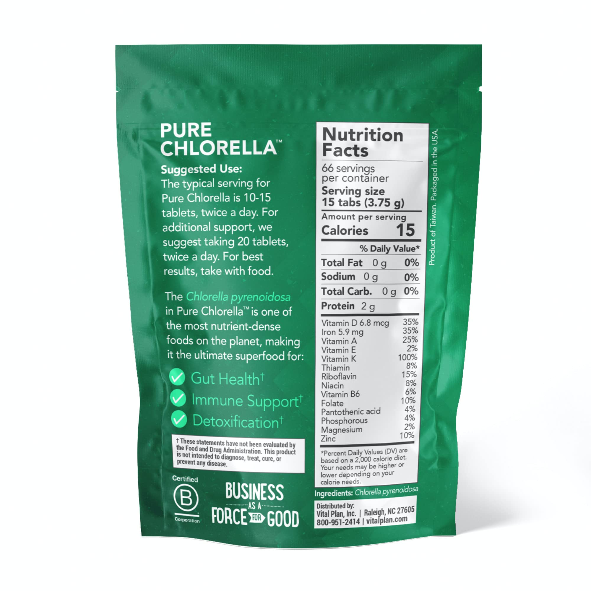 premium chlorella supplement for energy