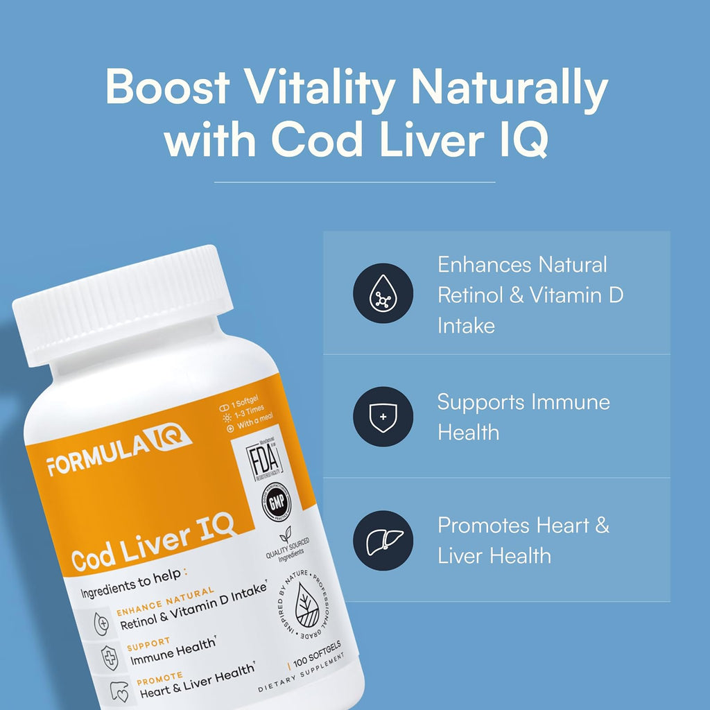 Premium cod liver oil softgels Canada