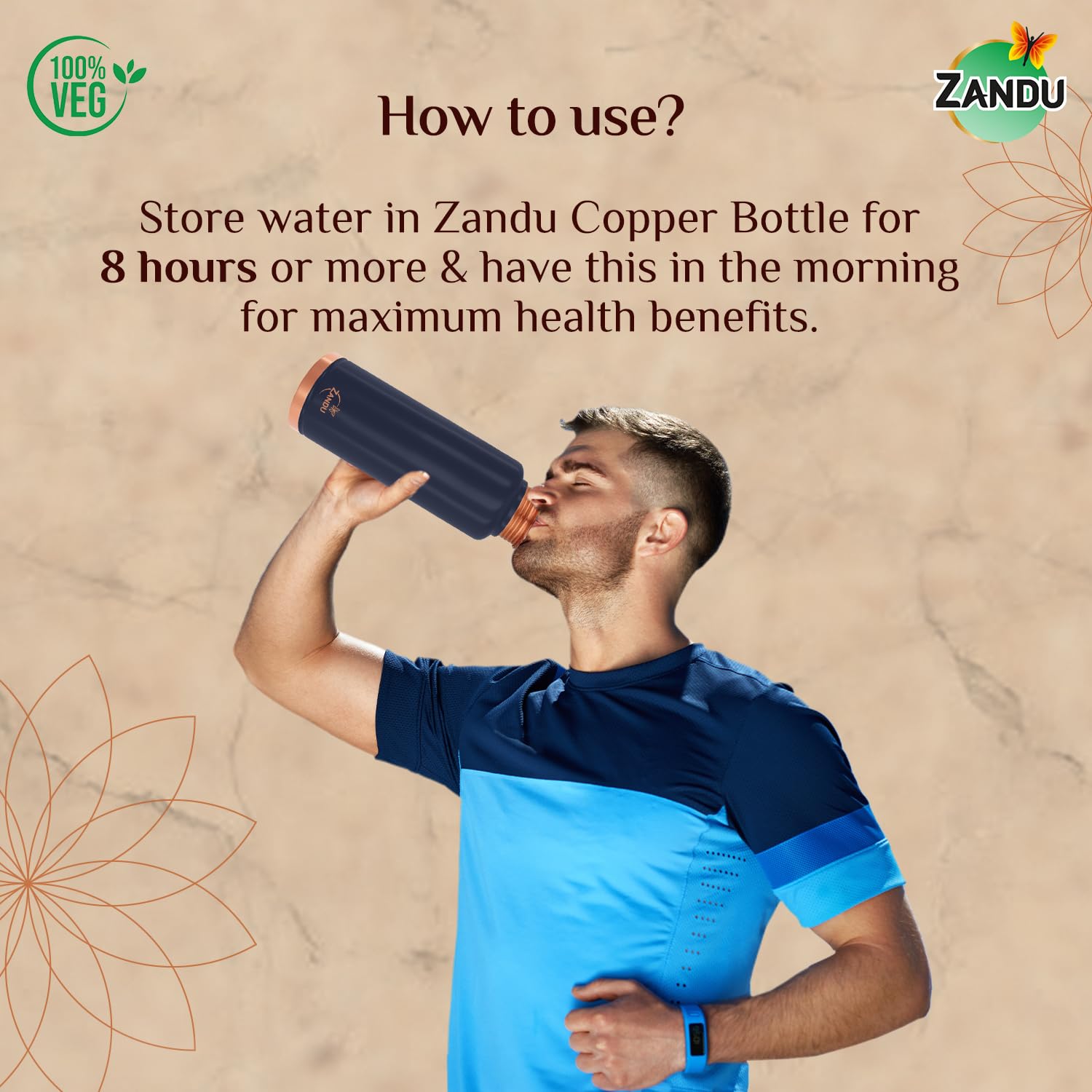 premium copper bottle for athletes