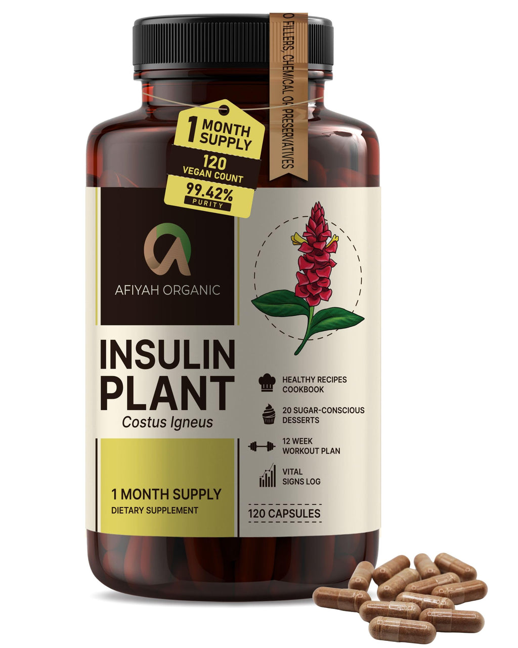 Premium Costus Igneus capsules for health