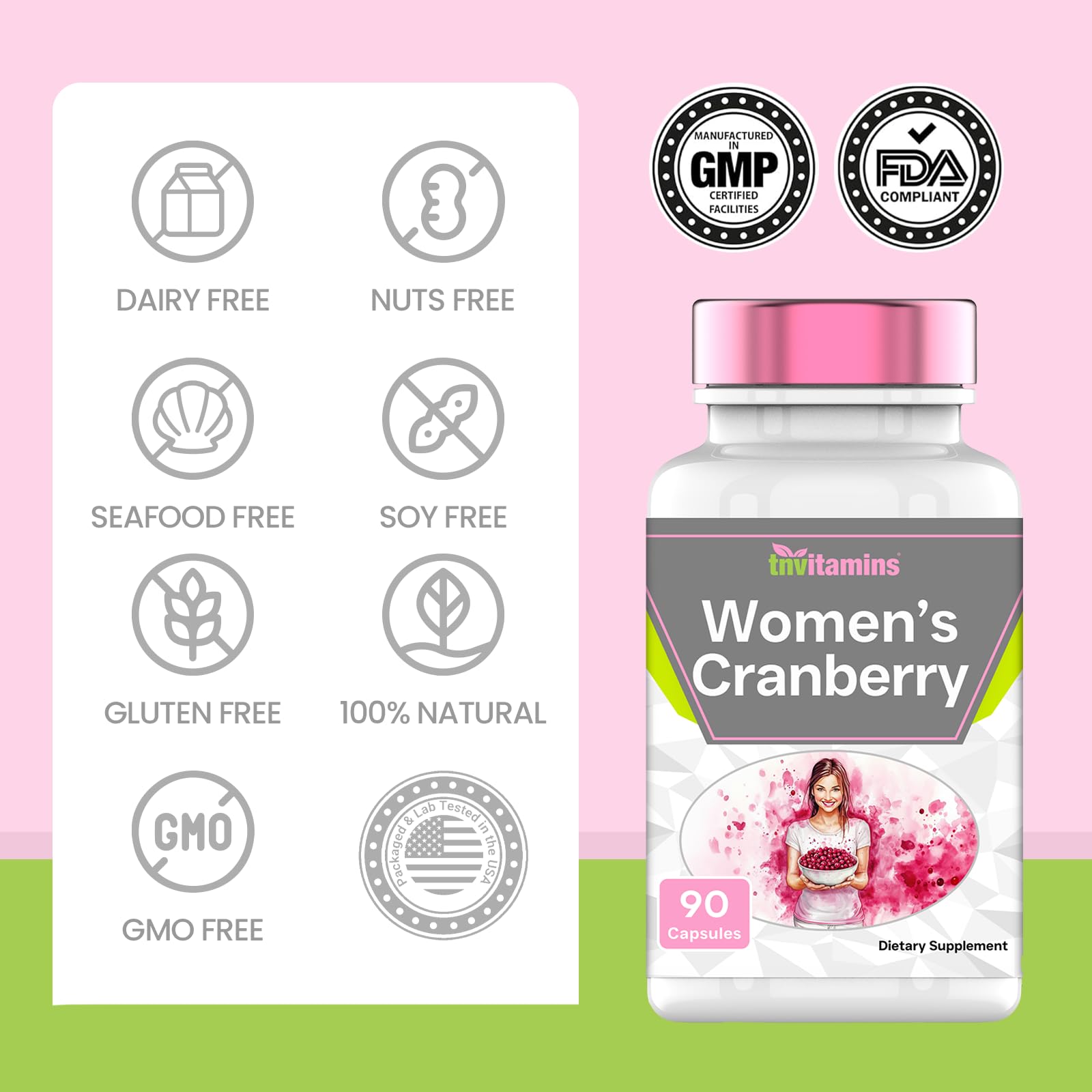 Premium cranberry pills for women