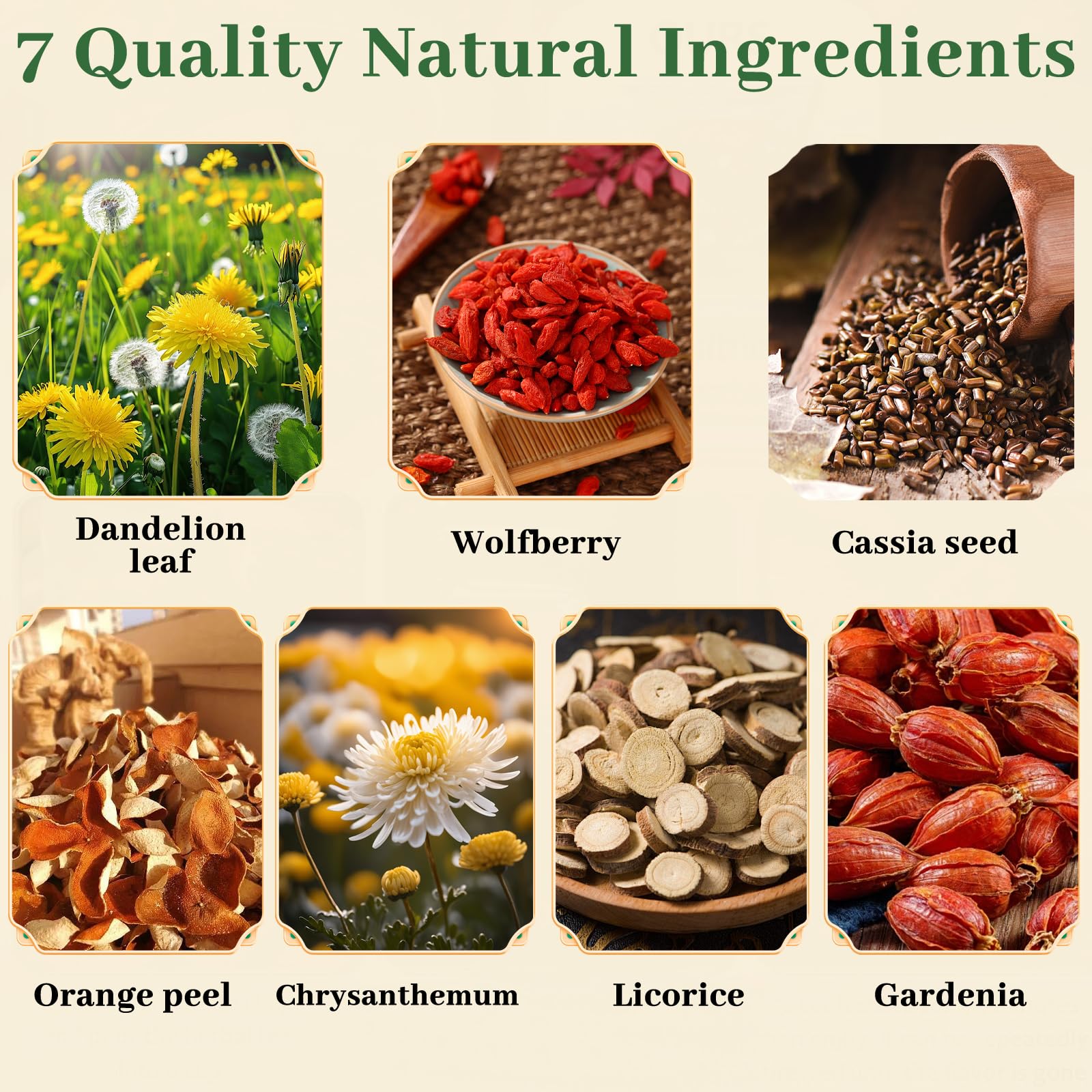 Premium dandelion tea with wolfberries