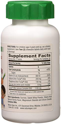 Premium dietary calcium tablets for children