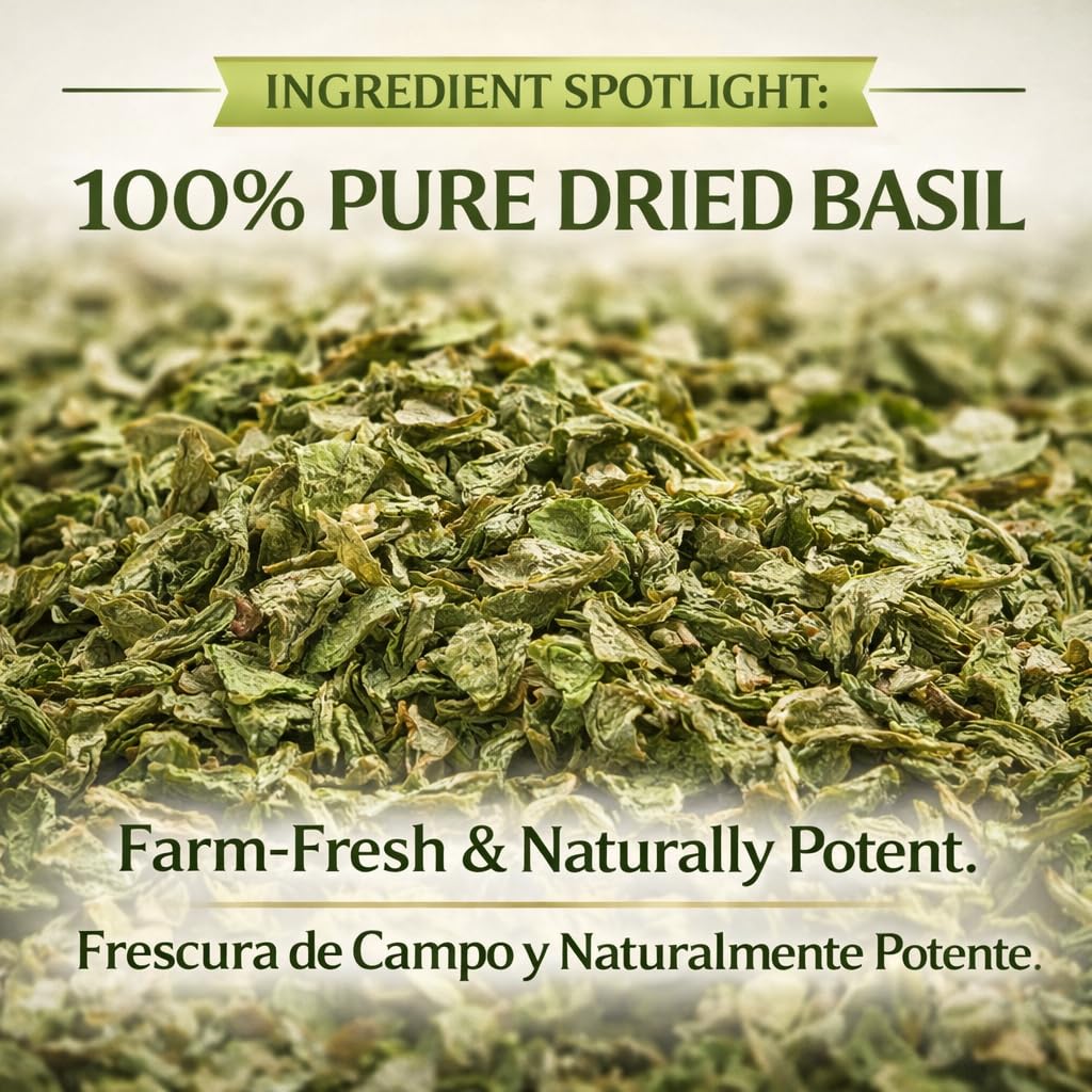 premium dried basil for herbal infusions