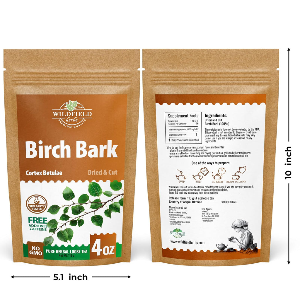 premium dried birch bark tea