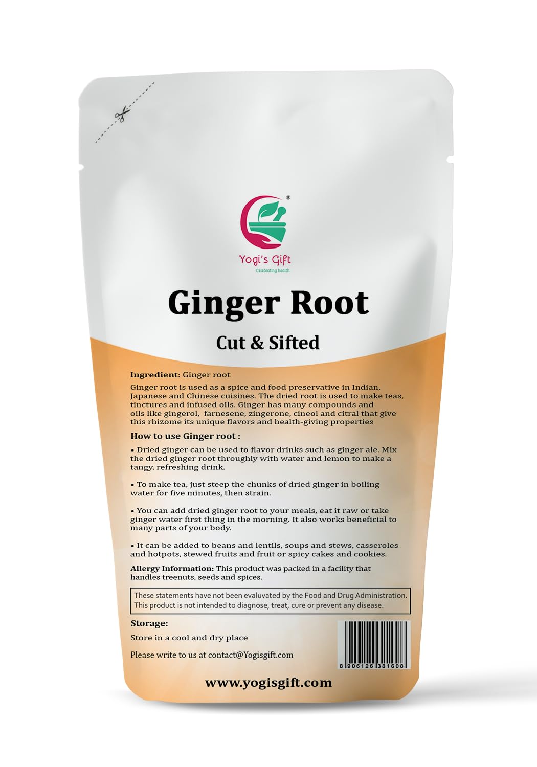 premium dried ginger root pieces