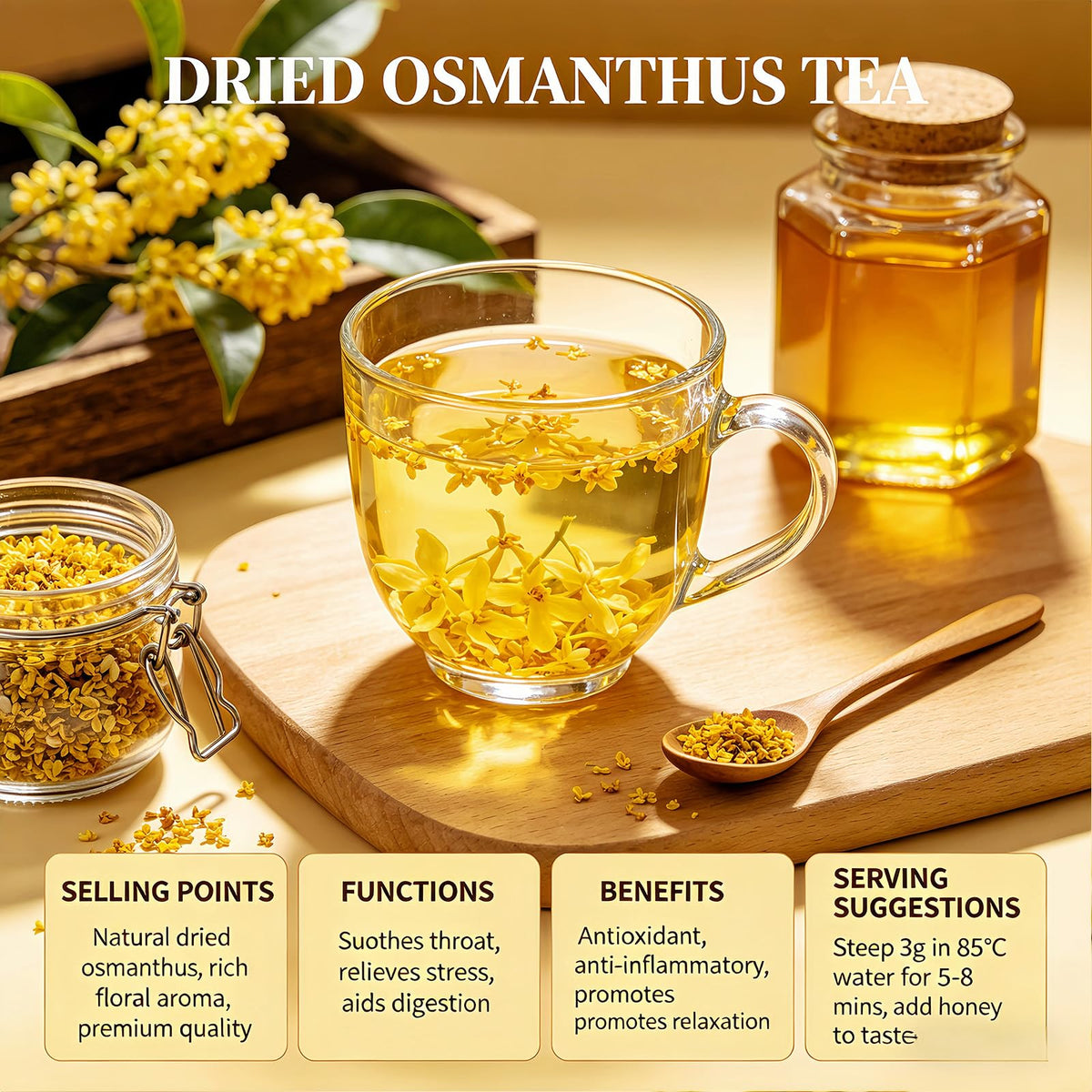 premium dried osmanthus flower tea