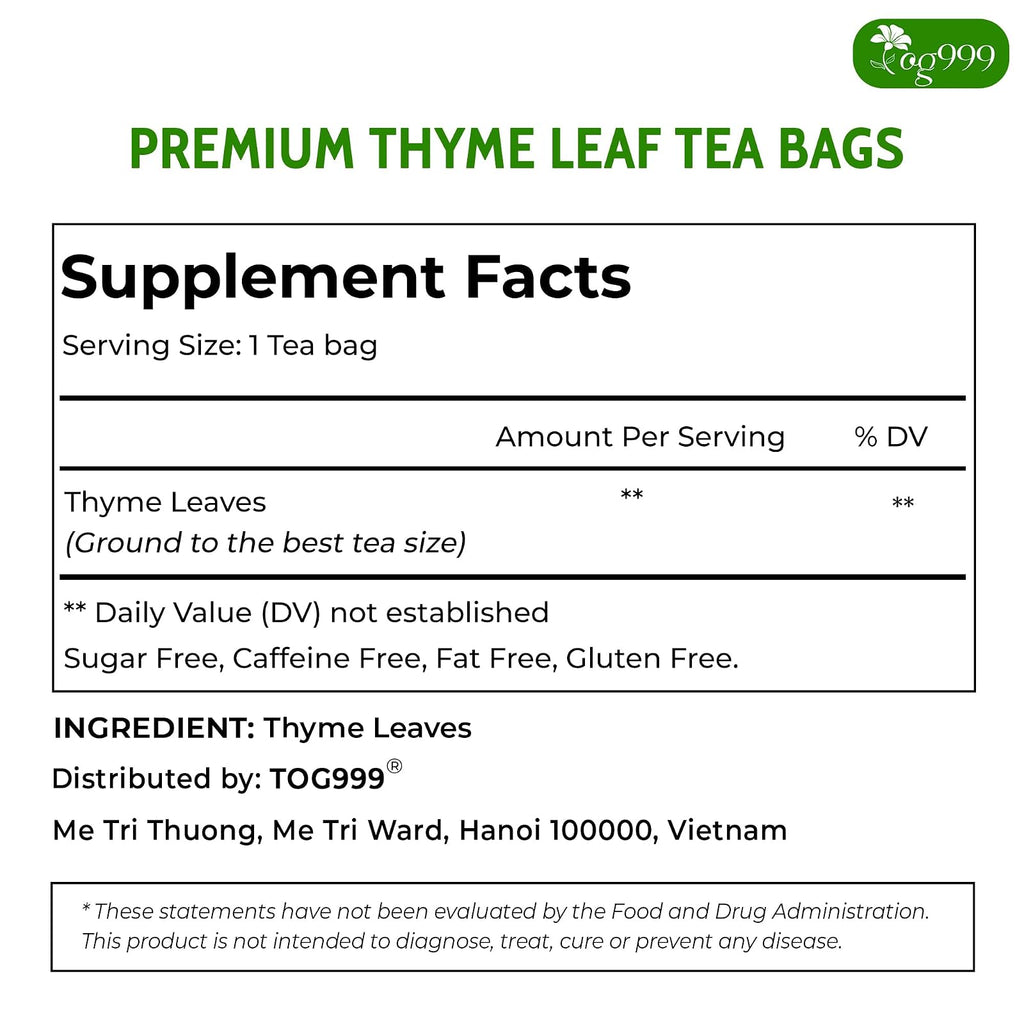 premium dried thyme leaves tea