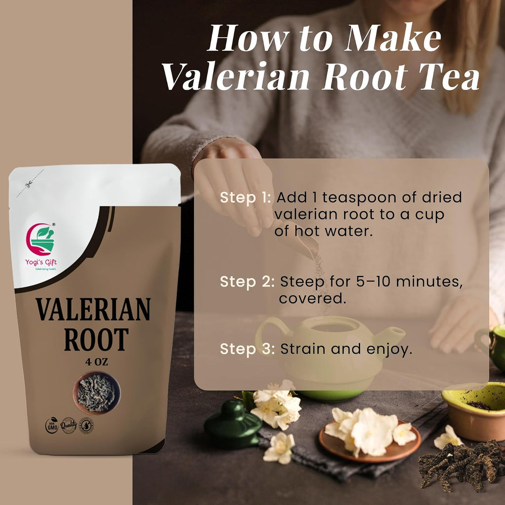 premium dried valerian root tea