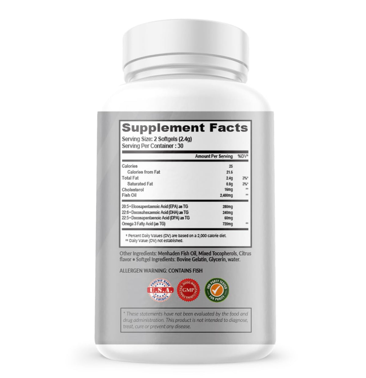 Premium fish oil omega 3