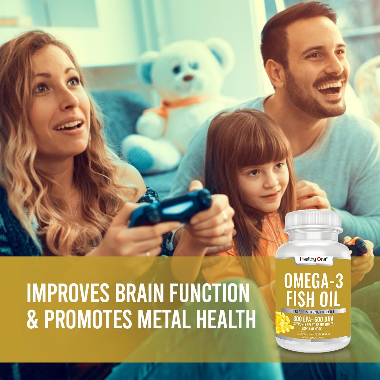 Premium fish oil softgels for wellness