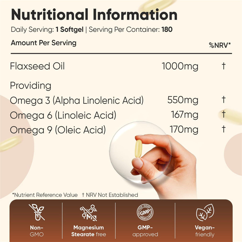 premium flax seed oil softgels