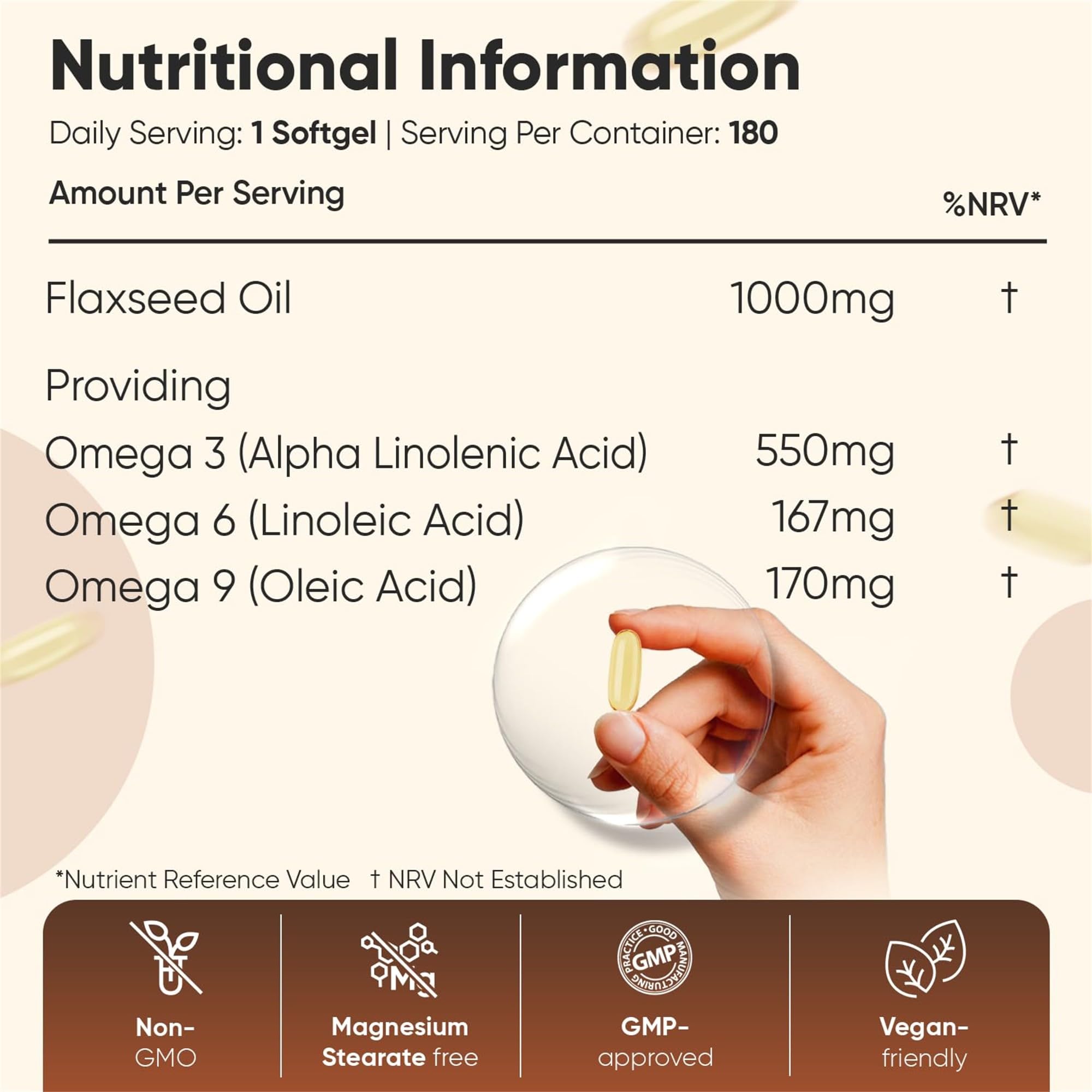 premium flax seed oil softgels