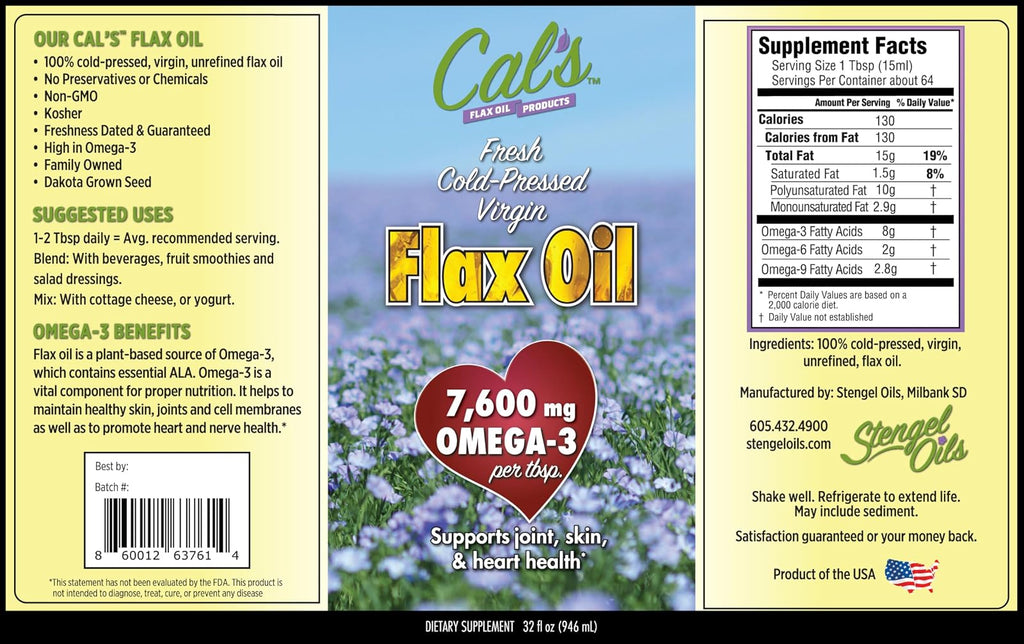 premium flaxseed oil for omega-3s