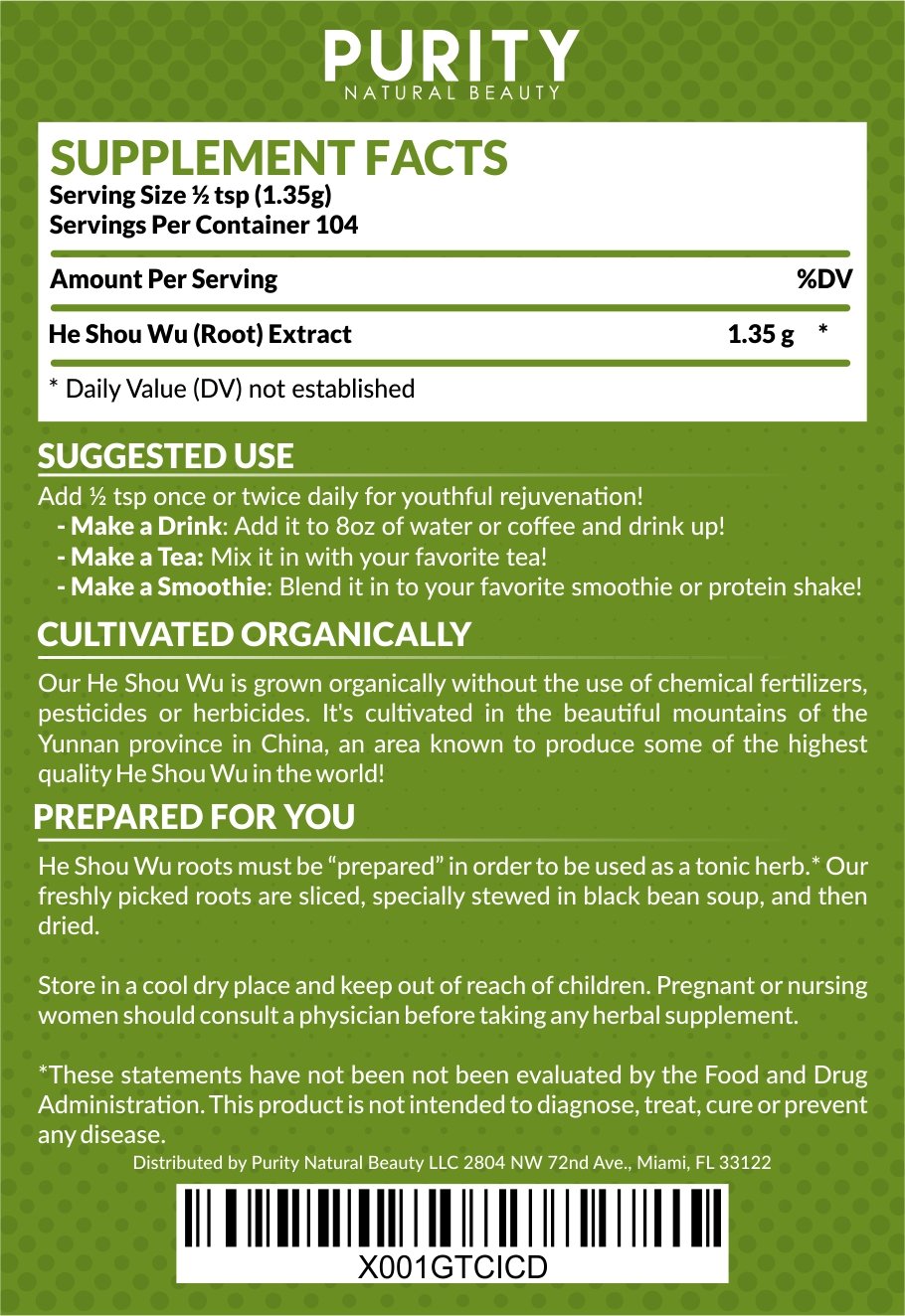 premium Fo Ti herbal tea