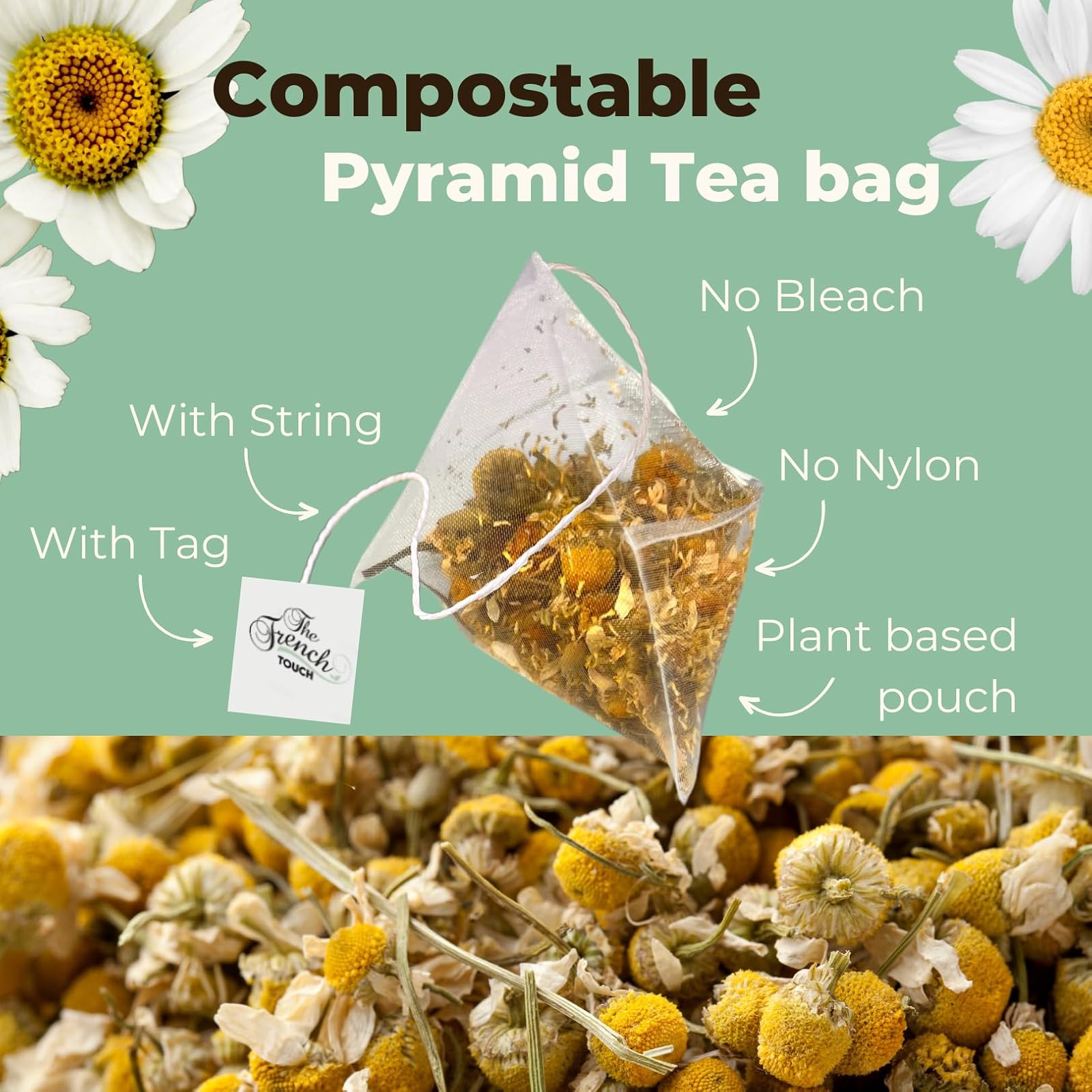 premium French chamomile tea bags