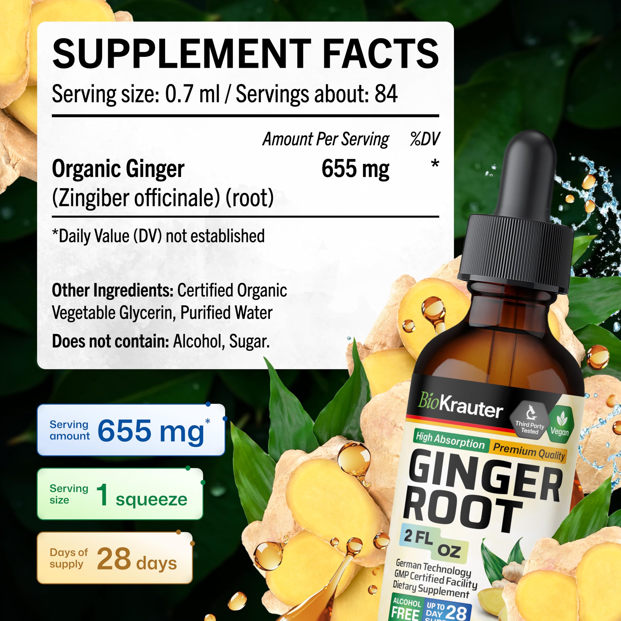 premium ginger liquid for vitality