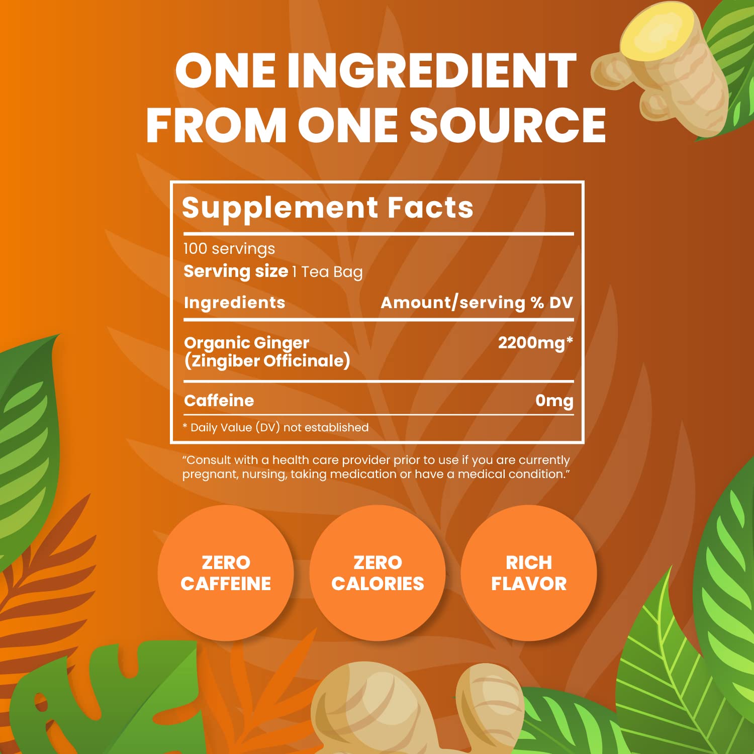 premium ginger tea for wellness