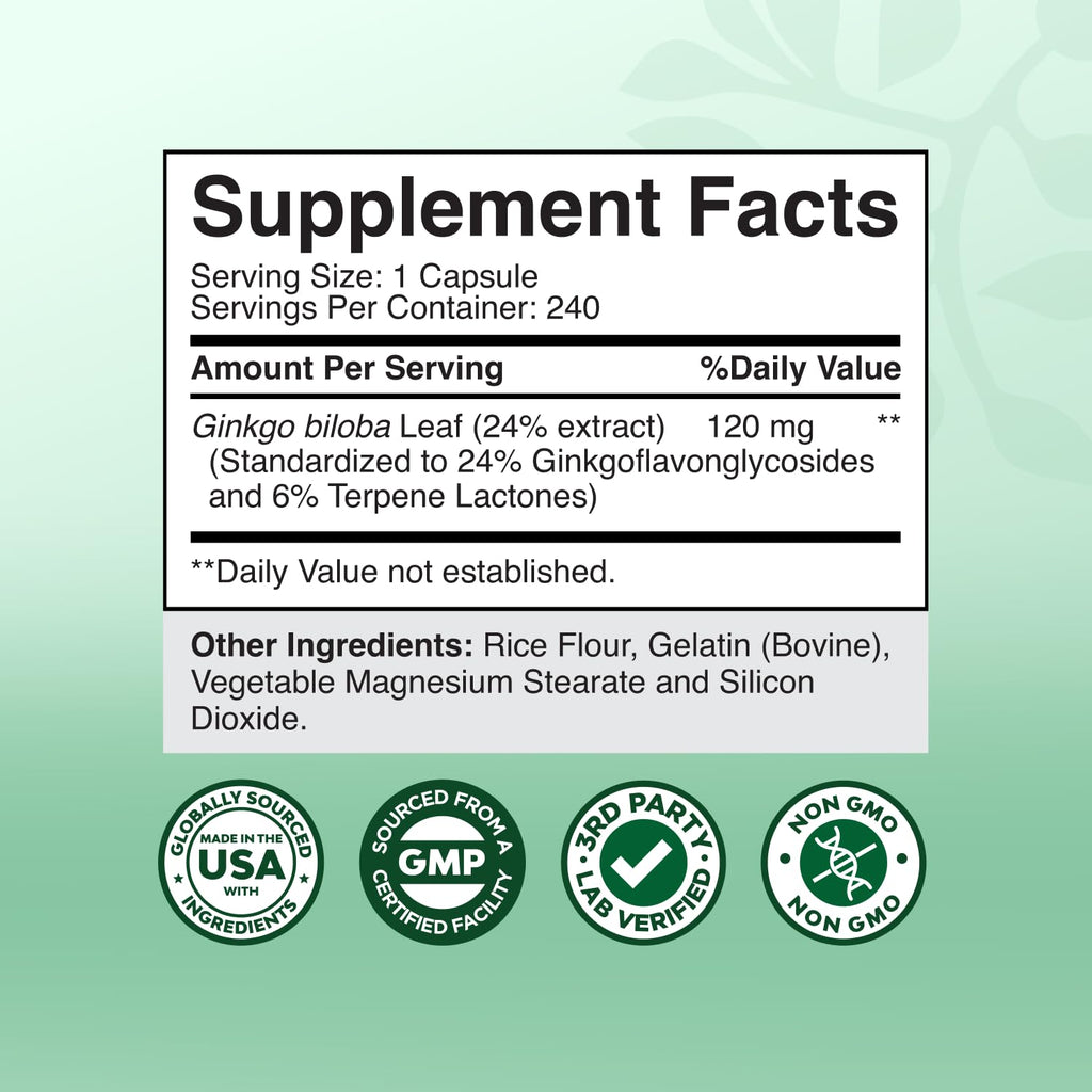 Premium Ginkgo Biloba for overall wellness
