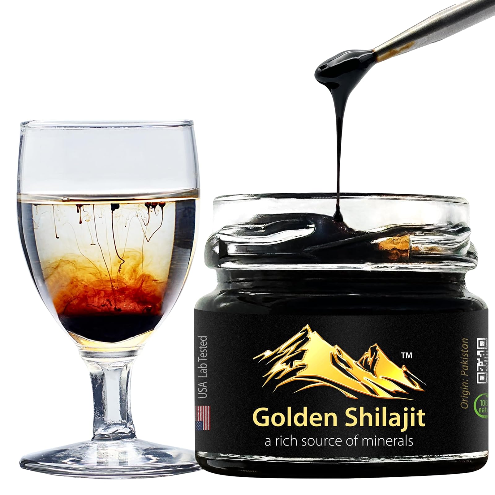 premium golden shilajit resin