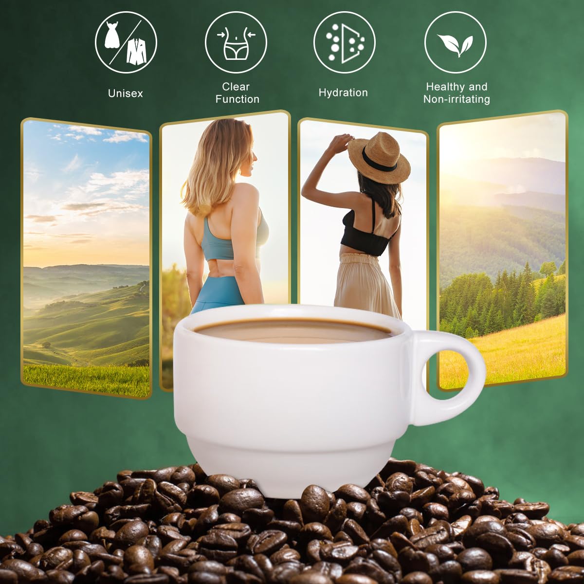 premium green coffee bean powder