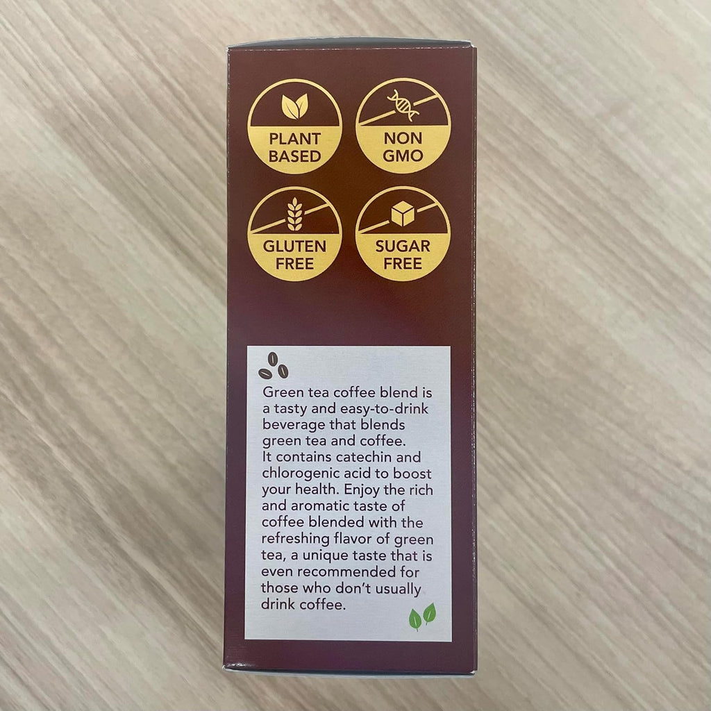 premium green tea and coffee blend